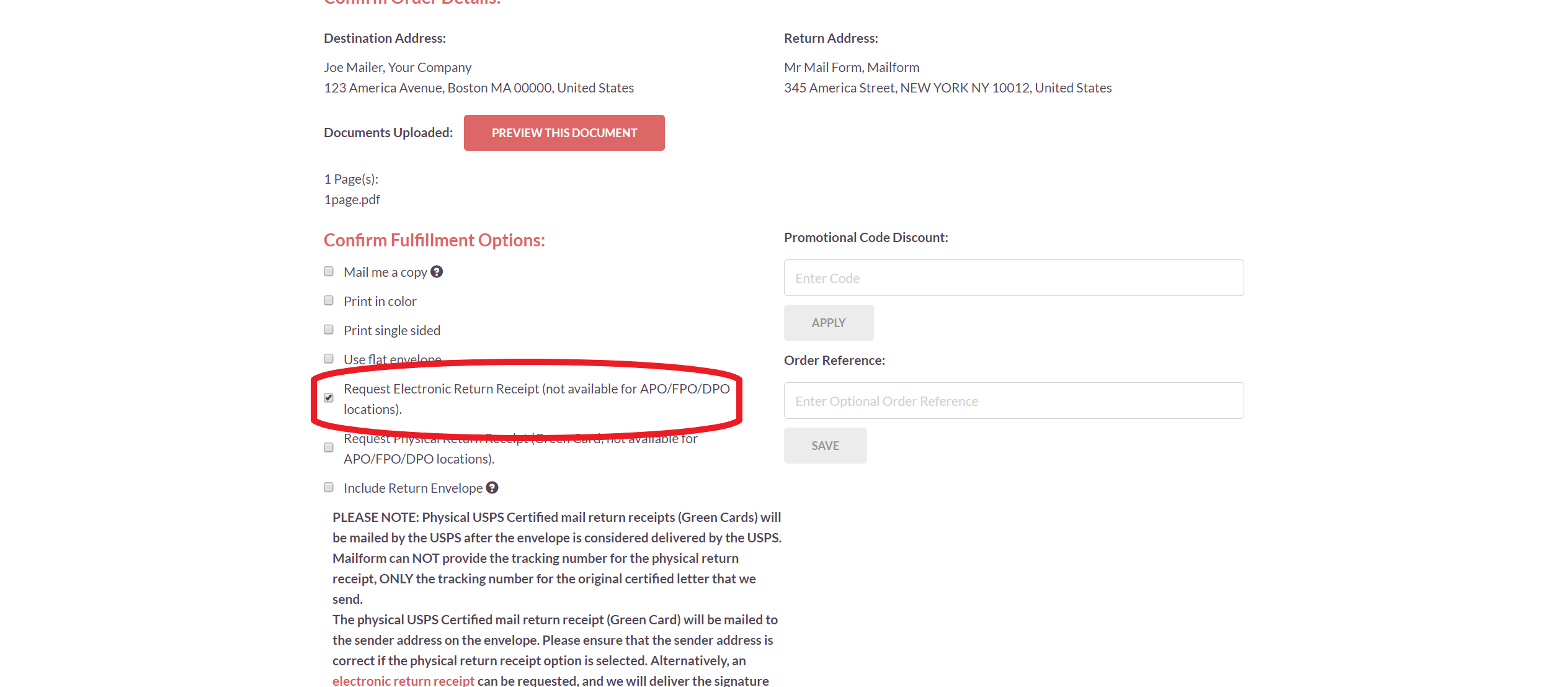 Send Certified Mail Online